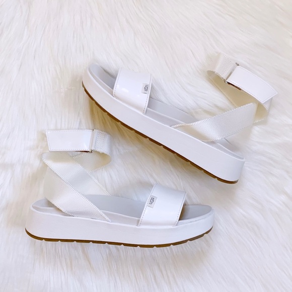 UGG | Shoes | Ugg Lennox Platform Sandal In White | Poshmark